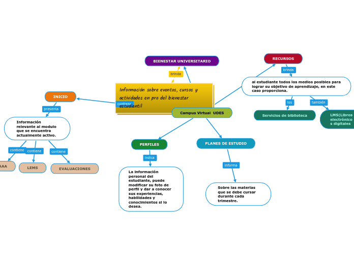 Campus Virtual UDES - Mind Map